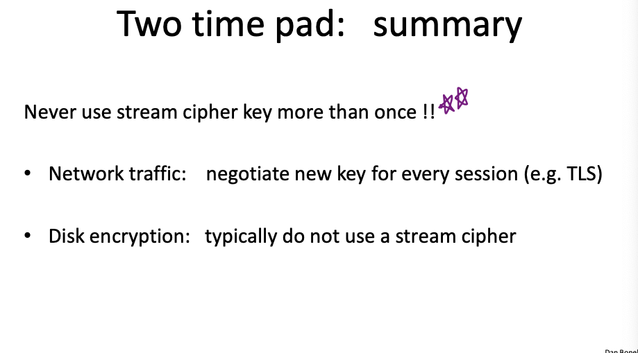Dan Boneh Cryptography I Week1